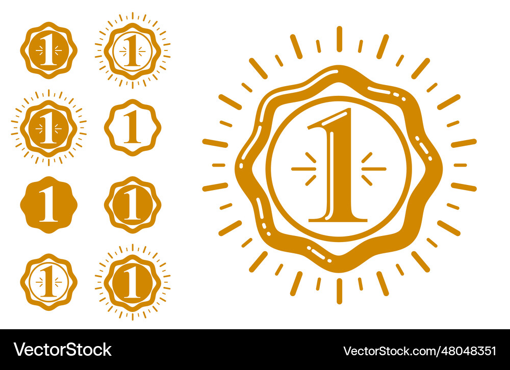 First place number one business success Royalty Free Vector