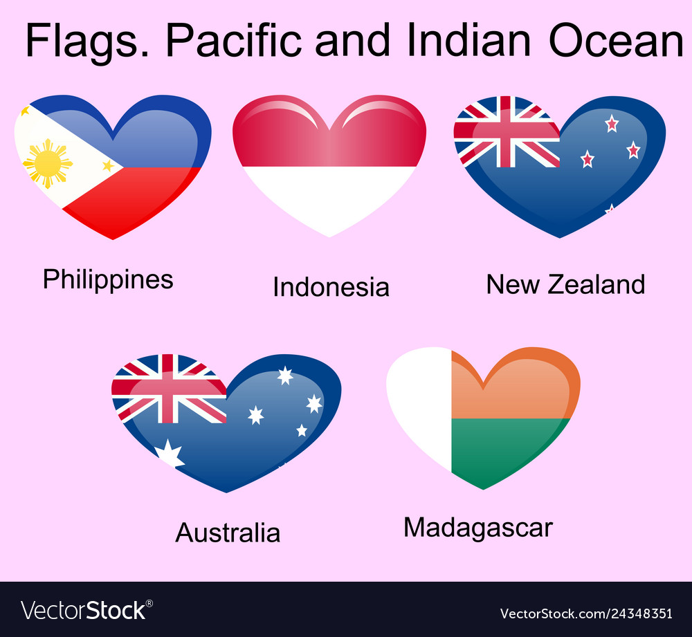 Oceania Flag Oceania Countries Vector Images | Depositphotos