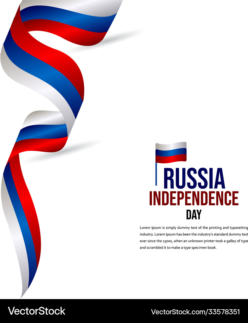Happy russia independence day celebration Vector Image