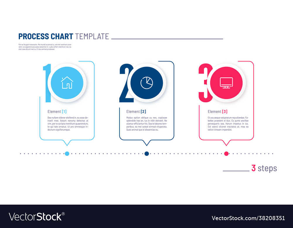 Infographic numbered process chart template Vector Image Infographic numbered process chart template Vector Image