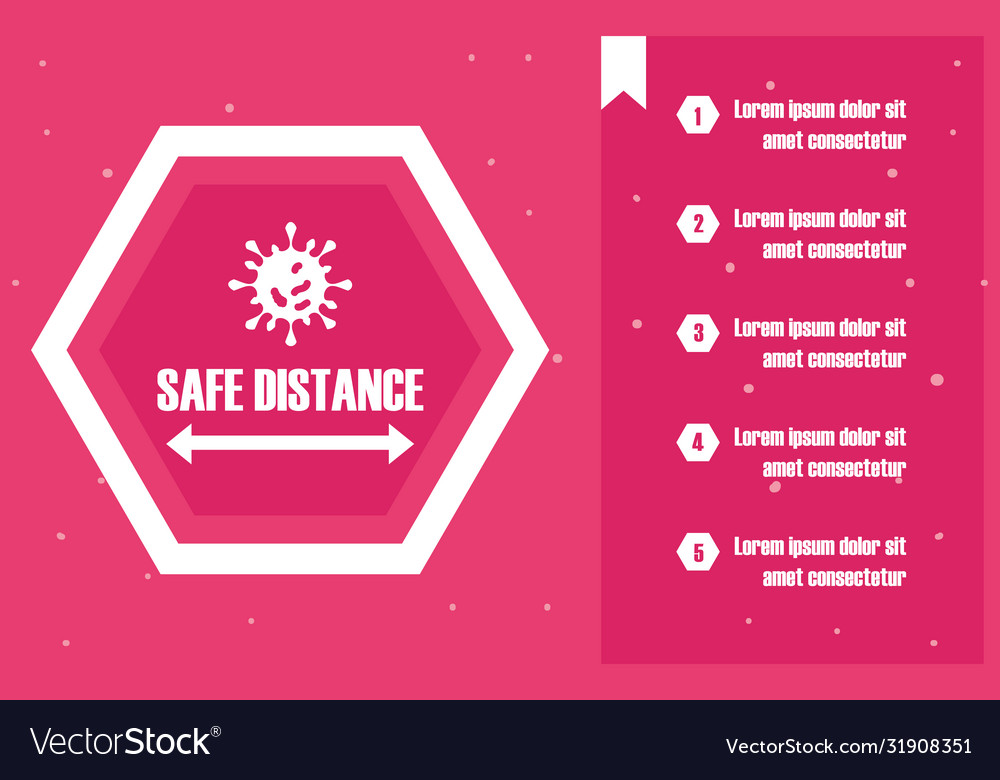 Maintain social distancing to stop coronavirus Vector Image
