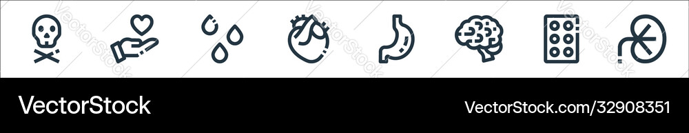 Medical line icons linear set quality line set Vector Image