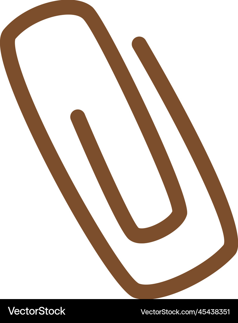 Paperclip flat icon office stationery Royalty Free Vector