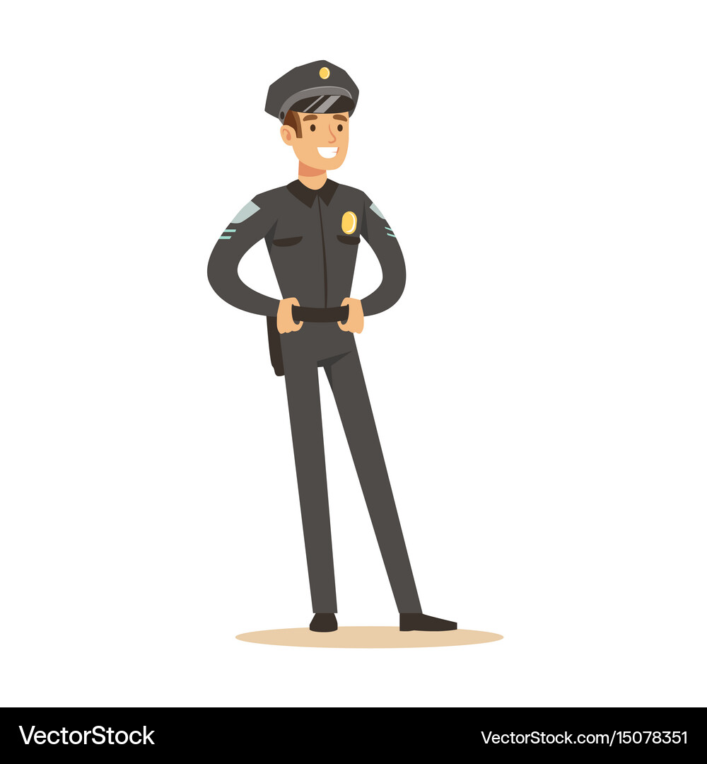 Police officer profession character Royalty Free Vector