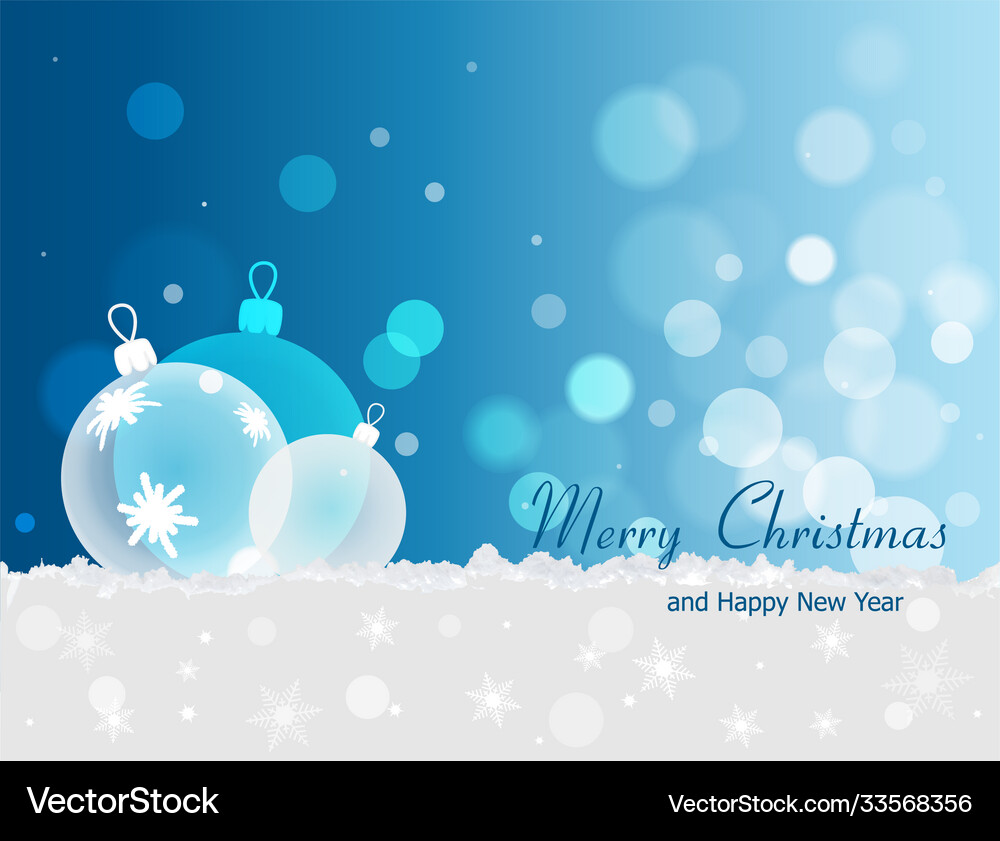 A blue christmas background with transparent Vector Image
