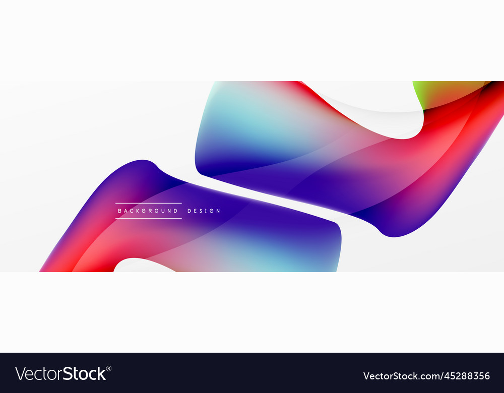 Abstract background fluid gradient color wave Vector Image