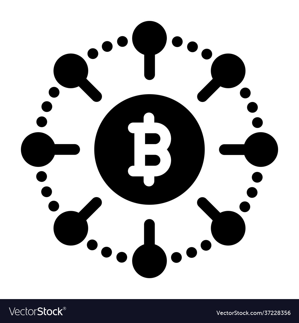 Bitcoin network Royalty Free Vector Image - VectorStock