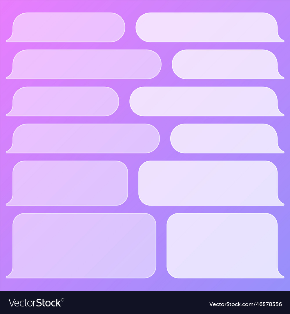 Blank transparent various message bubbles Vector Image