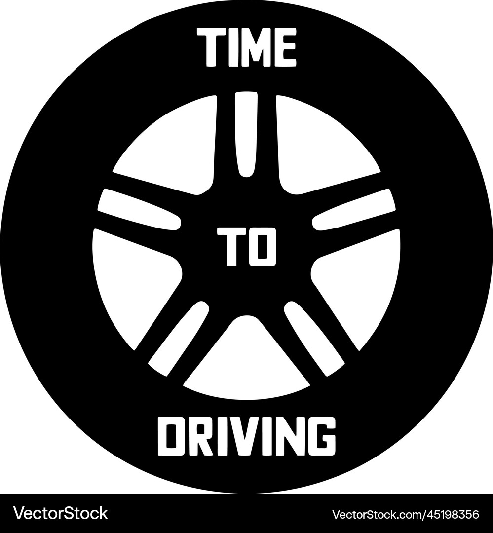 Car wheels time to race Royalty Free Vector Image