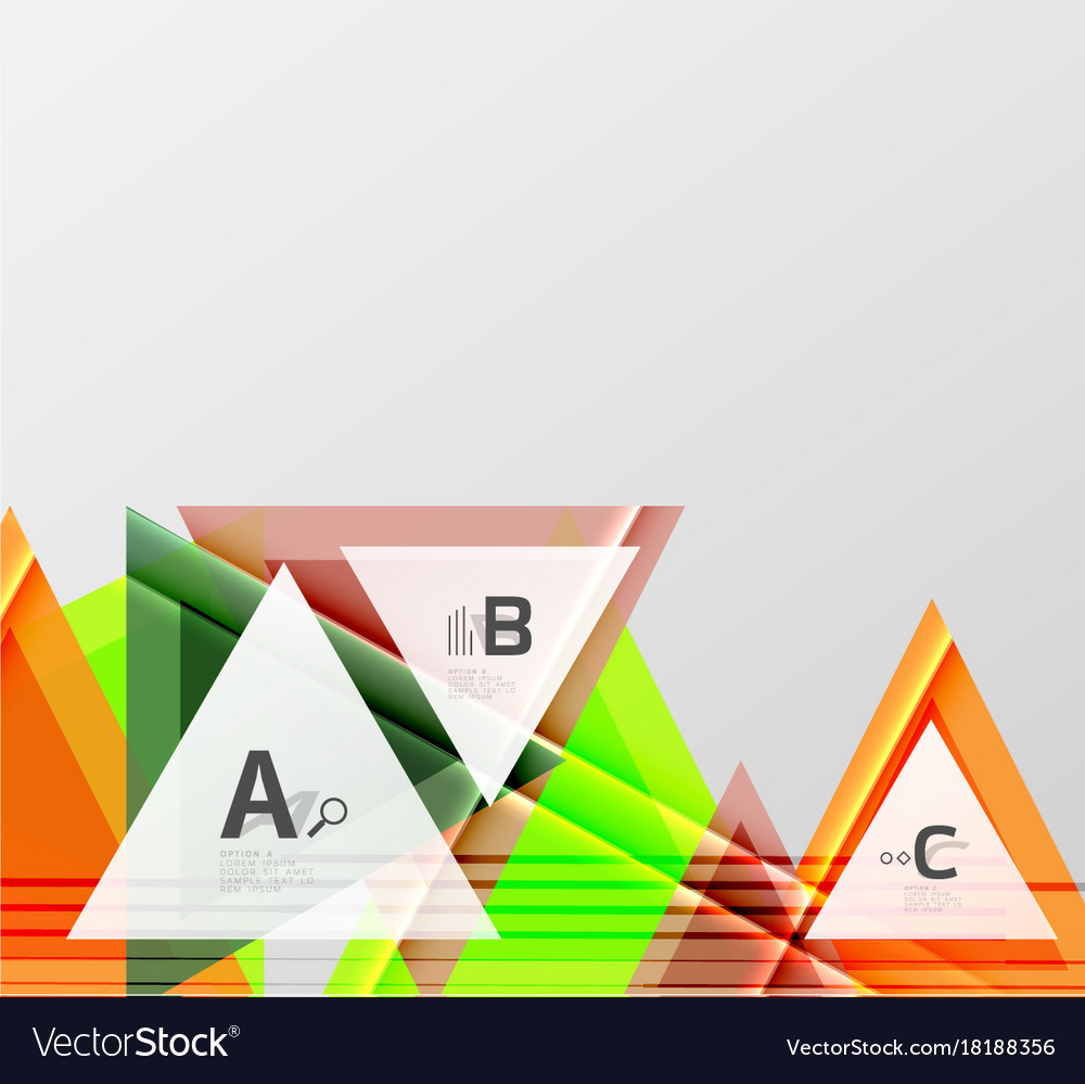 Color triangles background design Royalty Free Vector Image