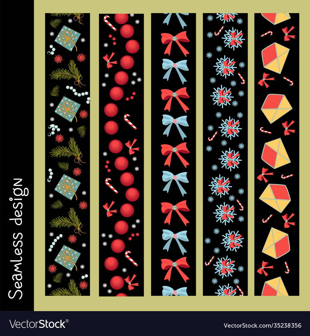 Festive border template set a large collection Vector Image