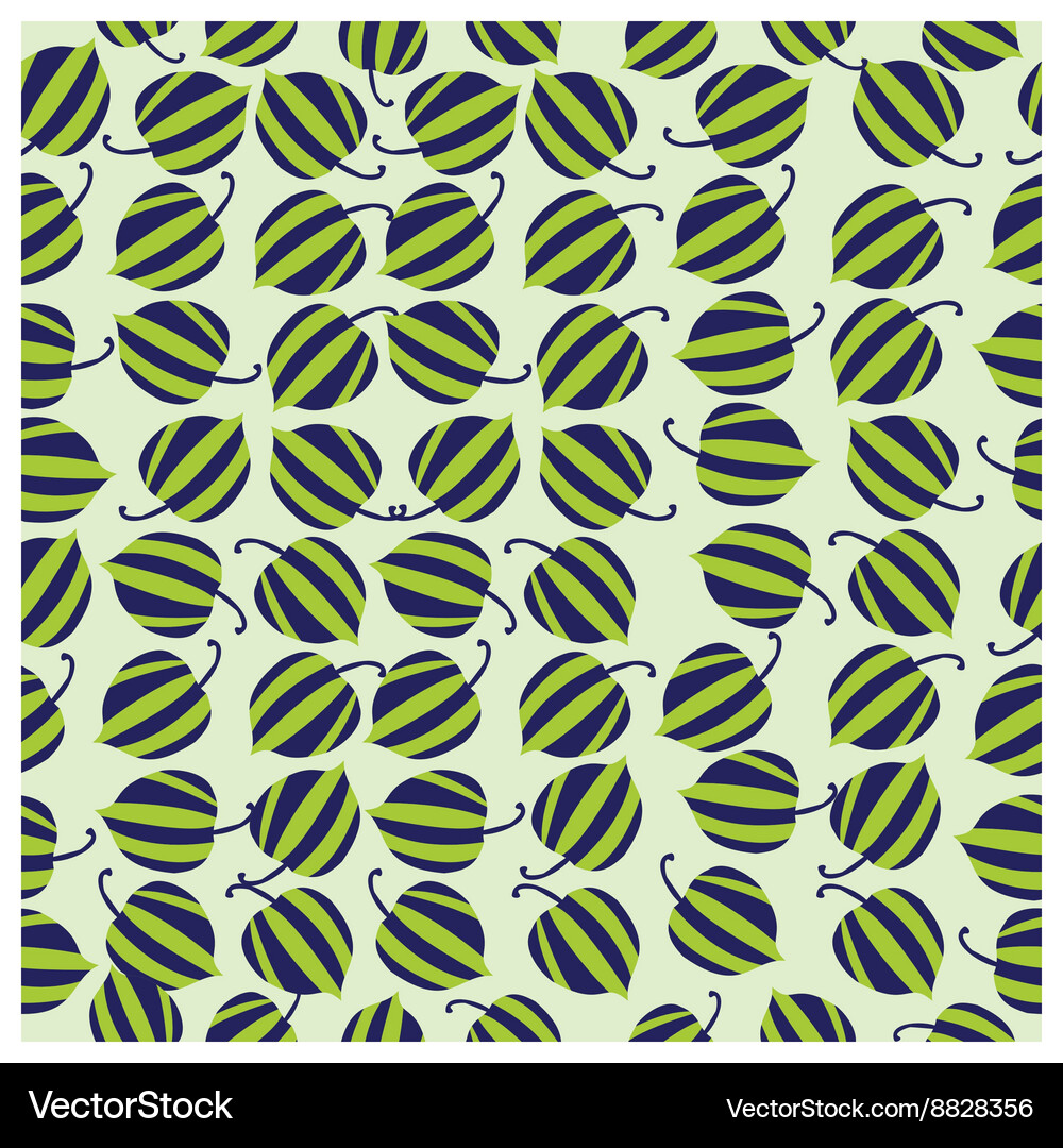 Leavesfruits and flowers seamless pattern Vector Image