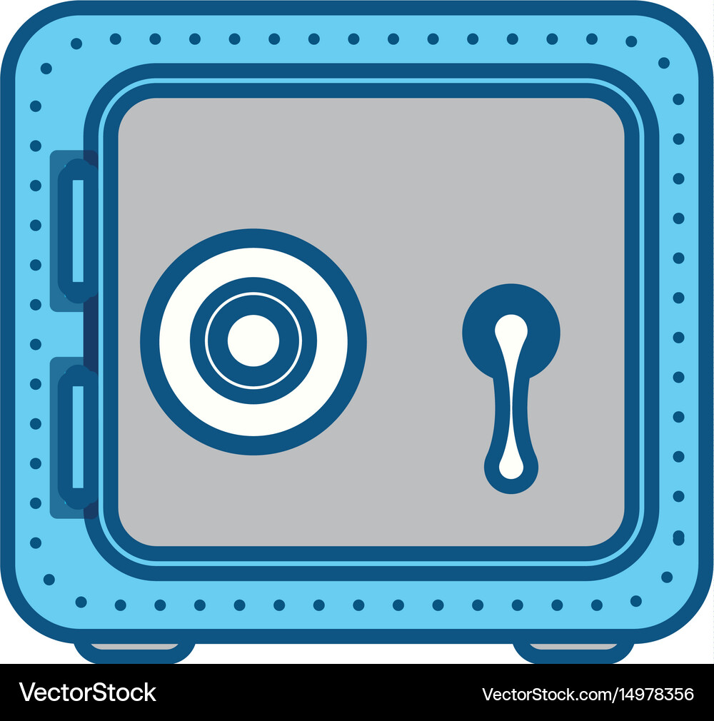 Metal strong box to save money Royalty Free Vector Image