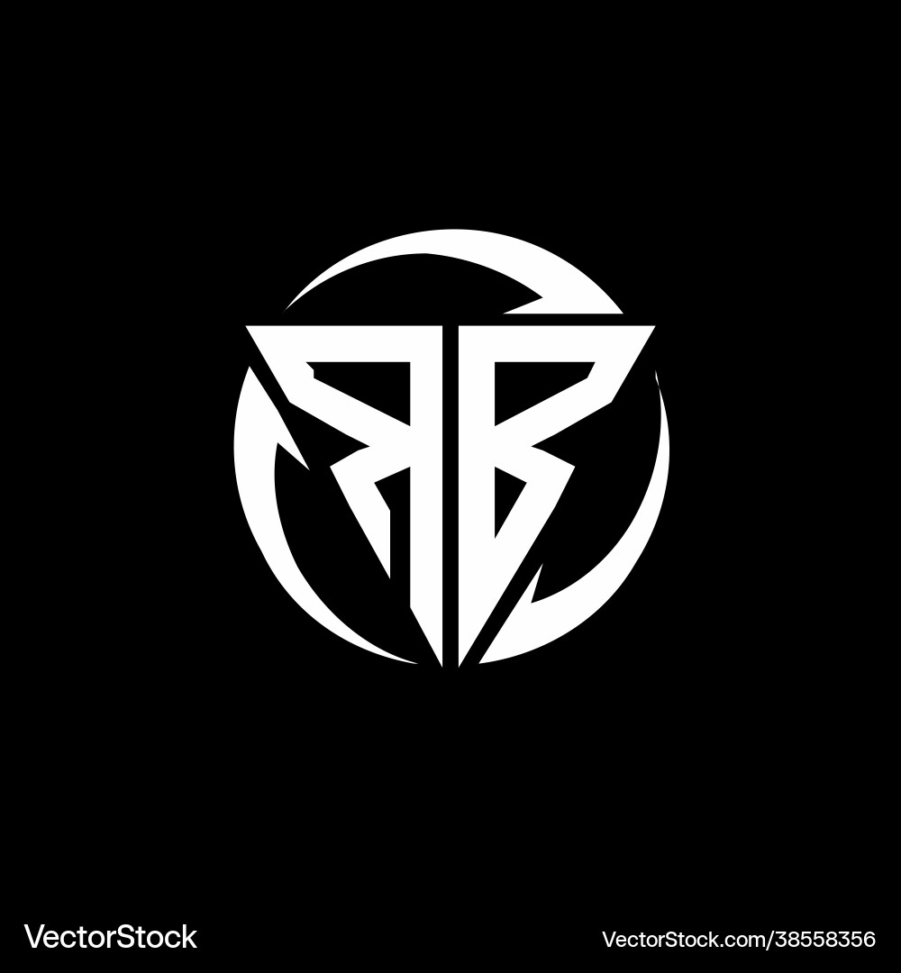 Rb logo monogram design template Royalty Free Vector Image