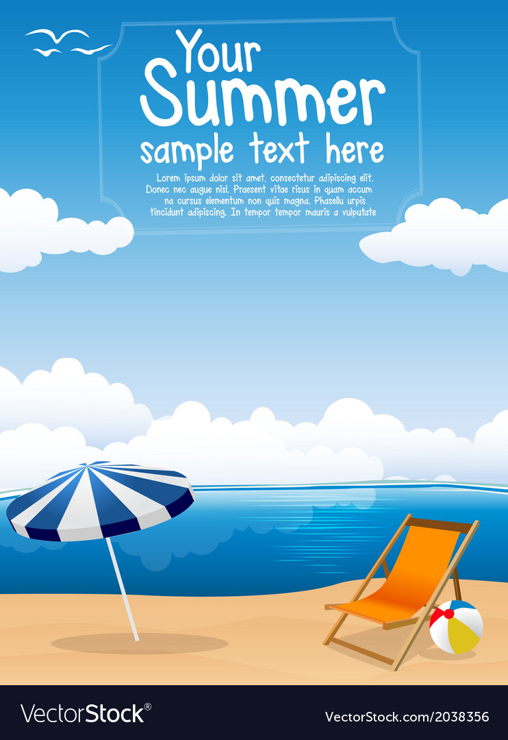 Summer background Royalty Free Vector Image - VectorStock