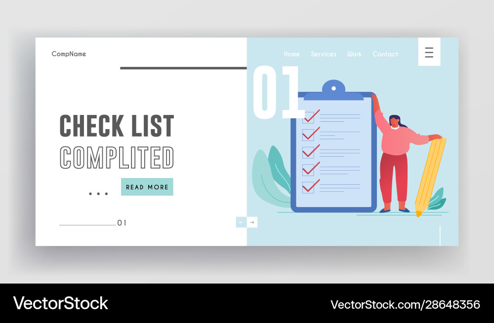 Task solutions and new ideas check list website Vector Image