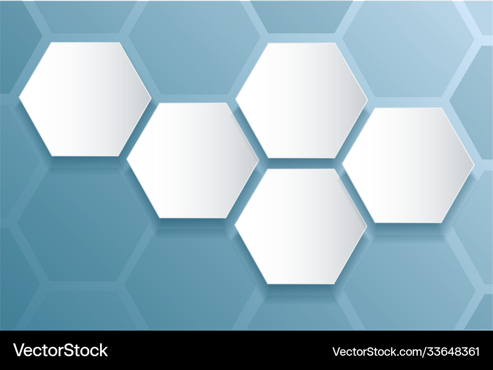 Abstract bee hive hexagon and space background Vector Image