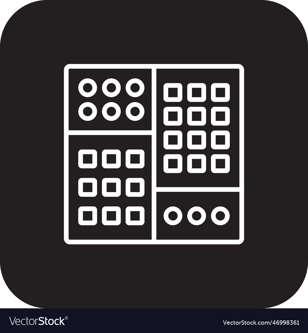 Cluster data management icon with black filled Vector Image