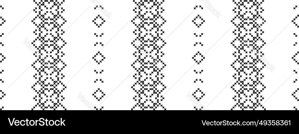 Cross stitch embroidery cloth textile fabric Vector Image