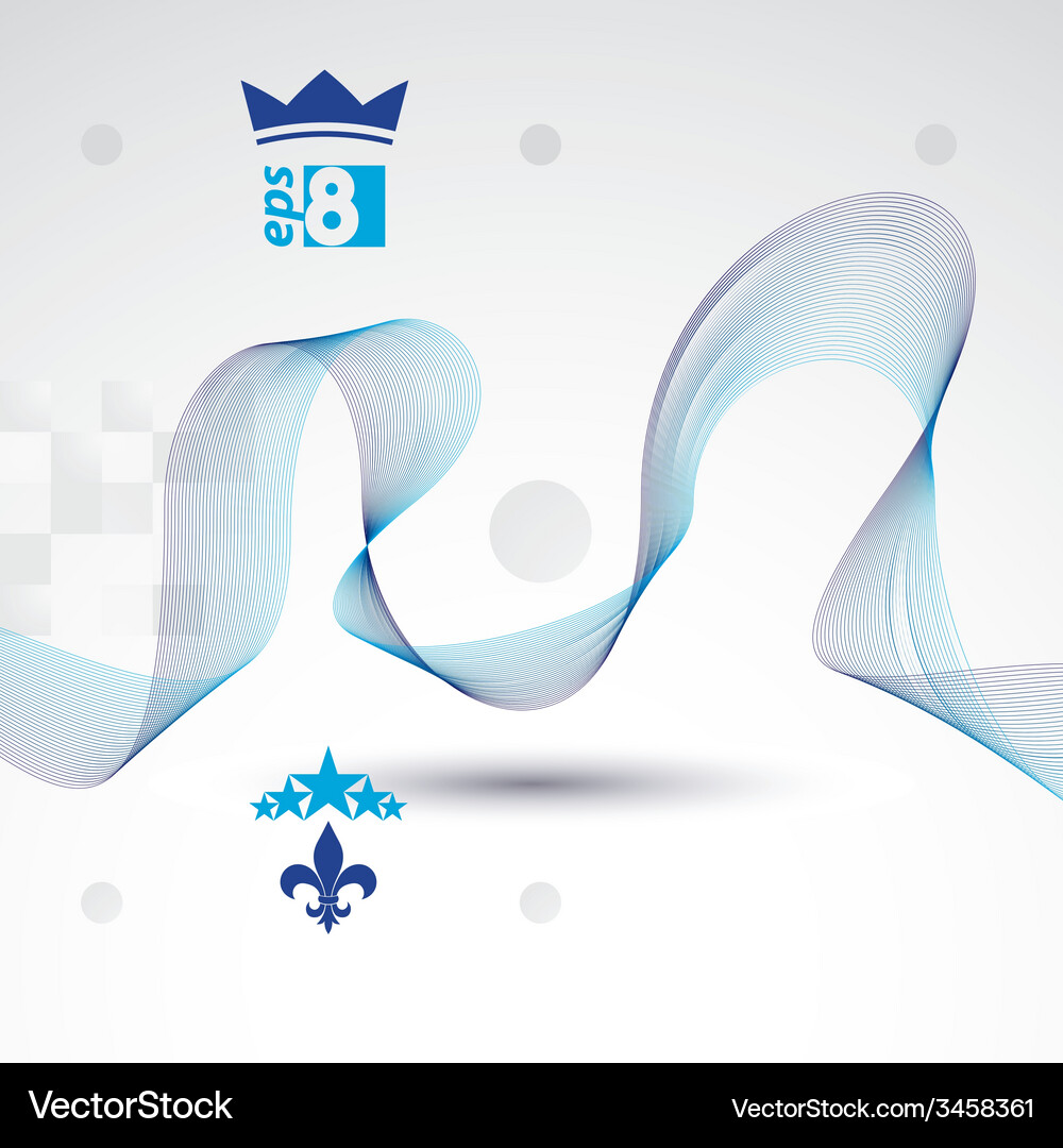 Elegant flowing lines background royal design eps8