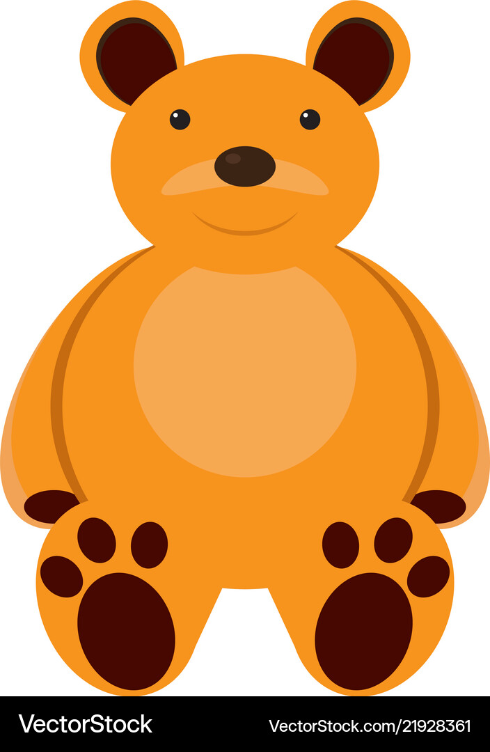 Isolated teddy bear toy Royalty Free Vector Image