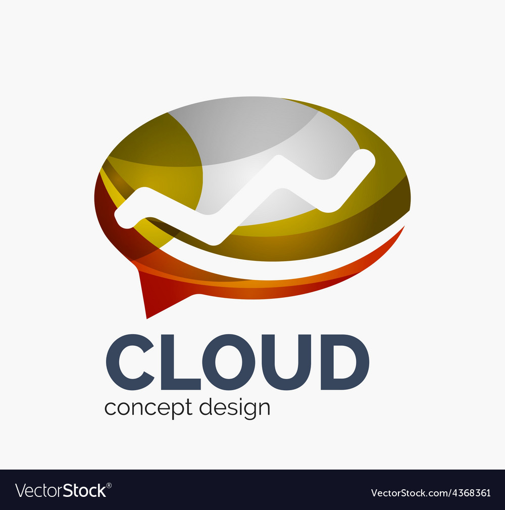 Modern cloud logo Royalty Free Vector Image - VectorStock