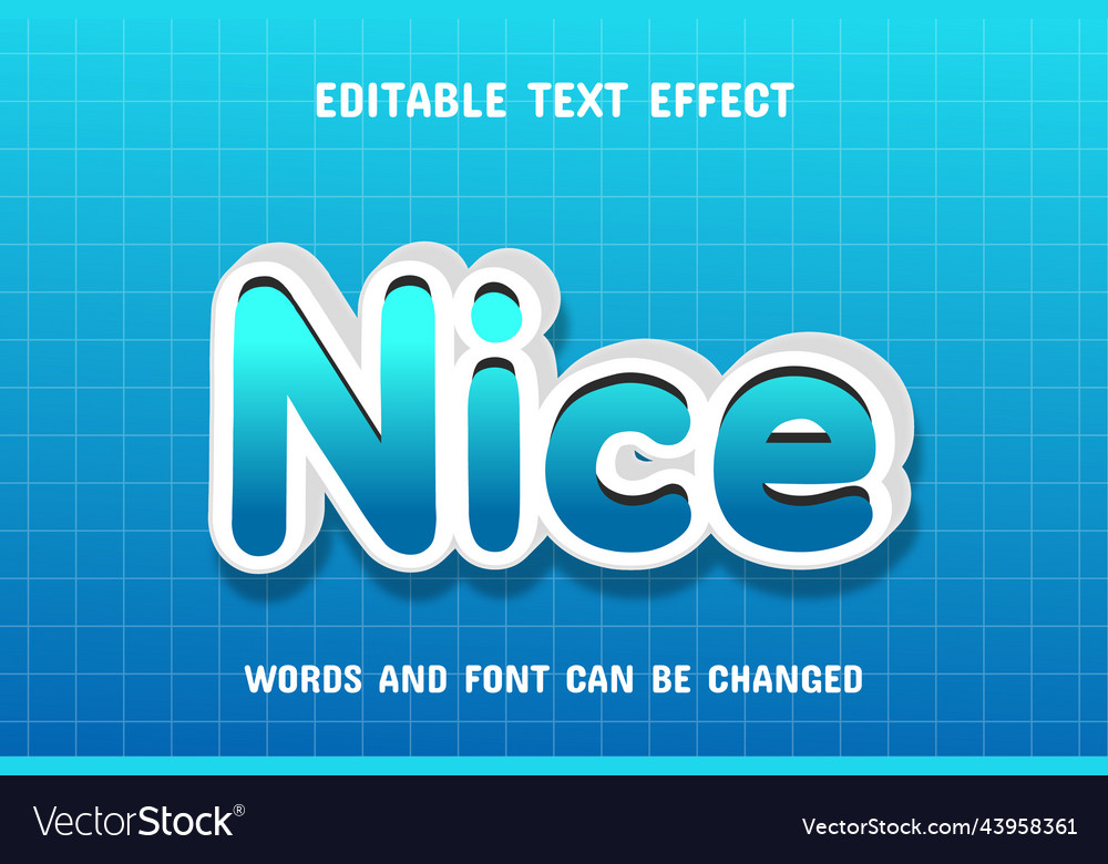Nice text - 3d effect Royalty Free Vector Image
