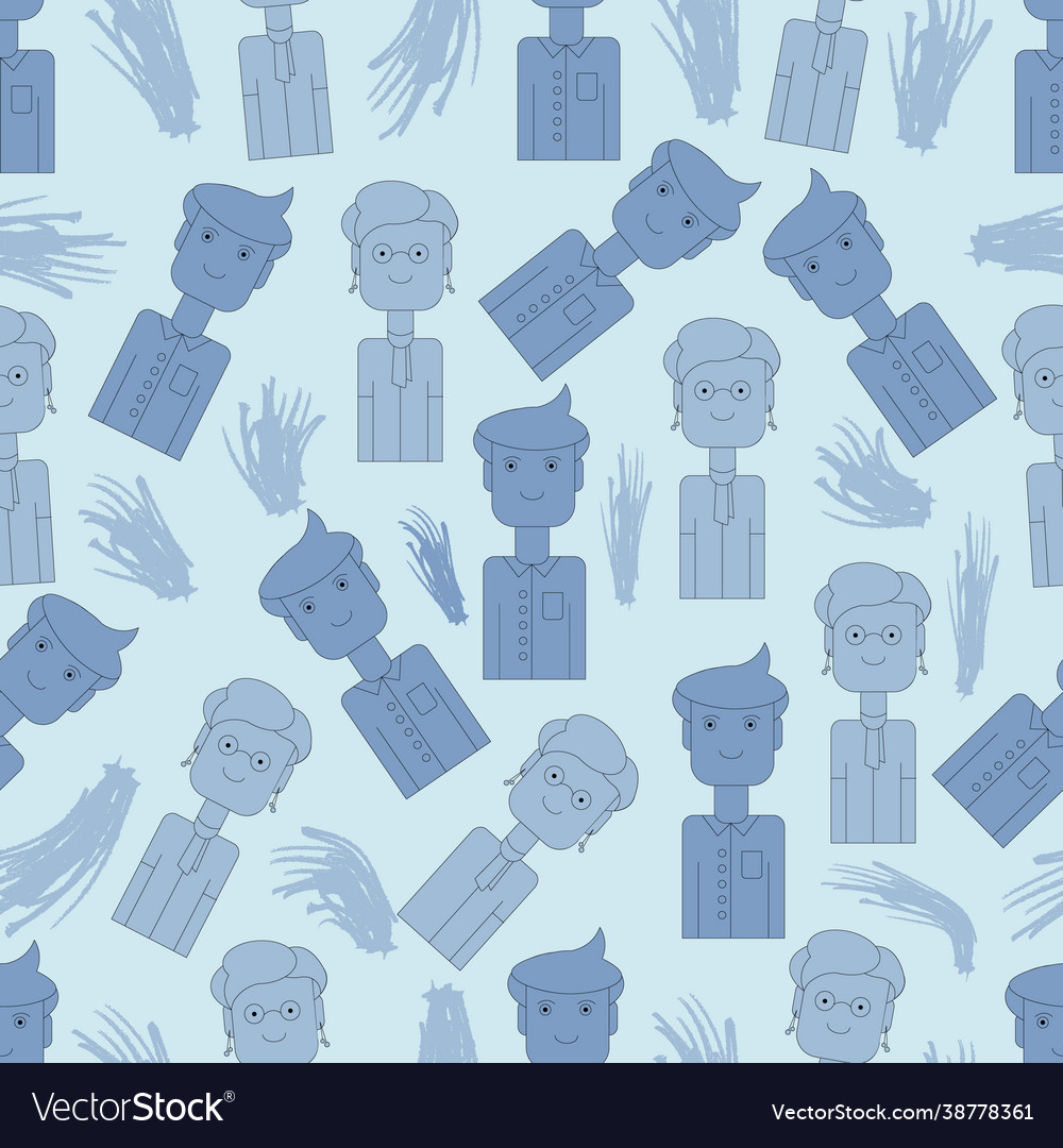 People pattern Royalty Free Vector Image - VectorStock