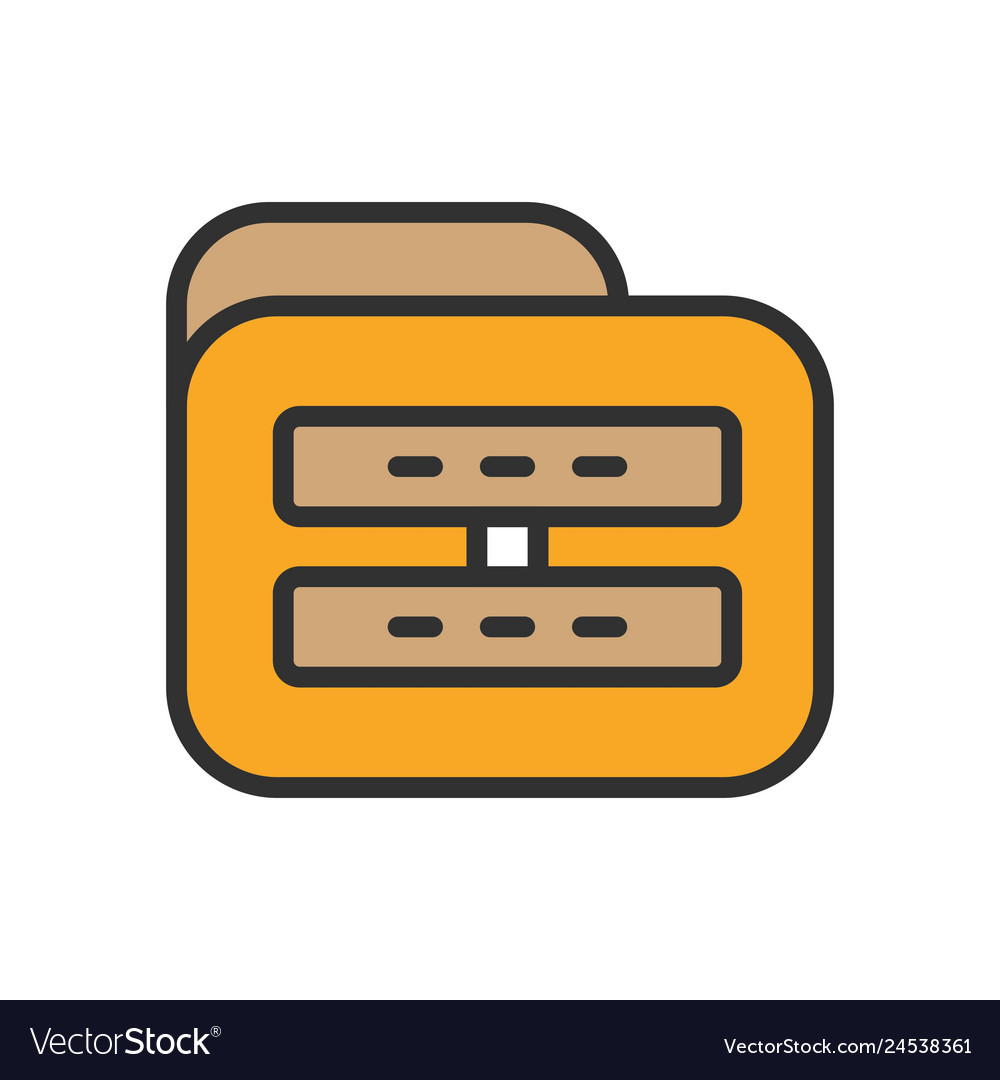 Server folder icon Royalty Free Vector Image - VectorStock