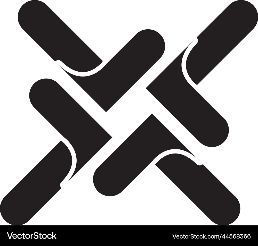 Abstract connection logo in trendy and minimal Vector Image
