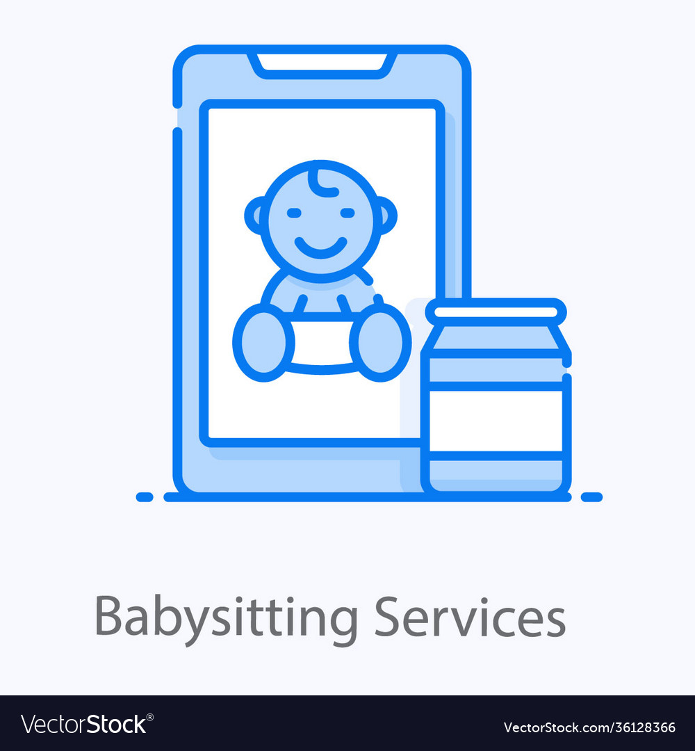 Babysitting services Royalty Free Vector Image