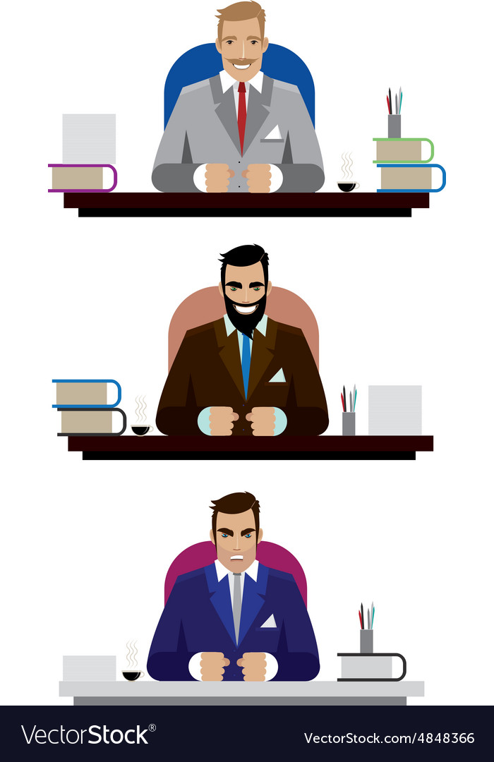 Boss set Royalty Free Vector Image - VectorStock
