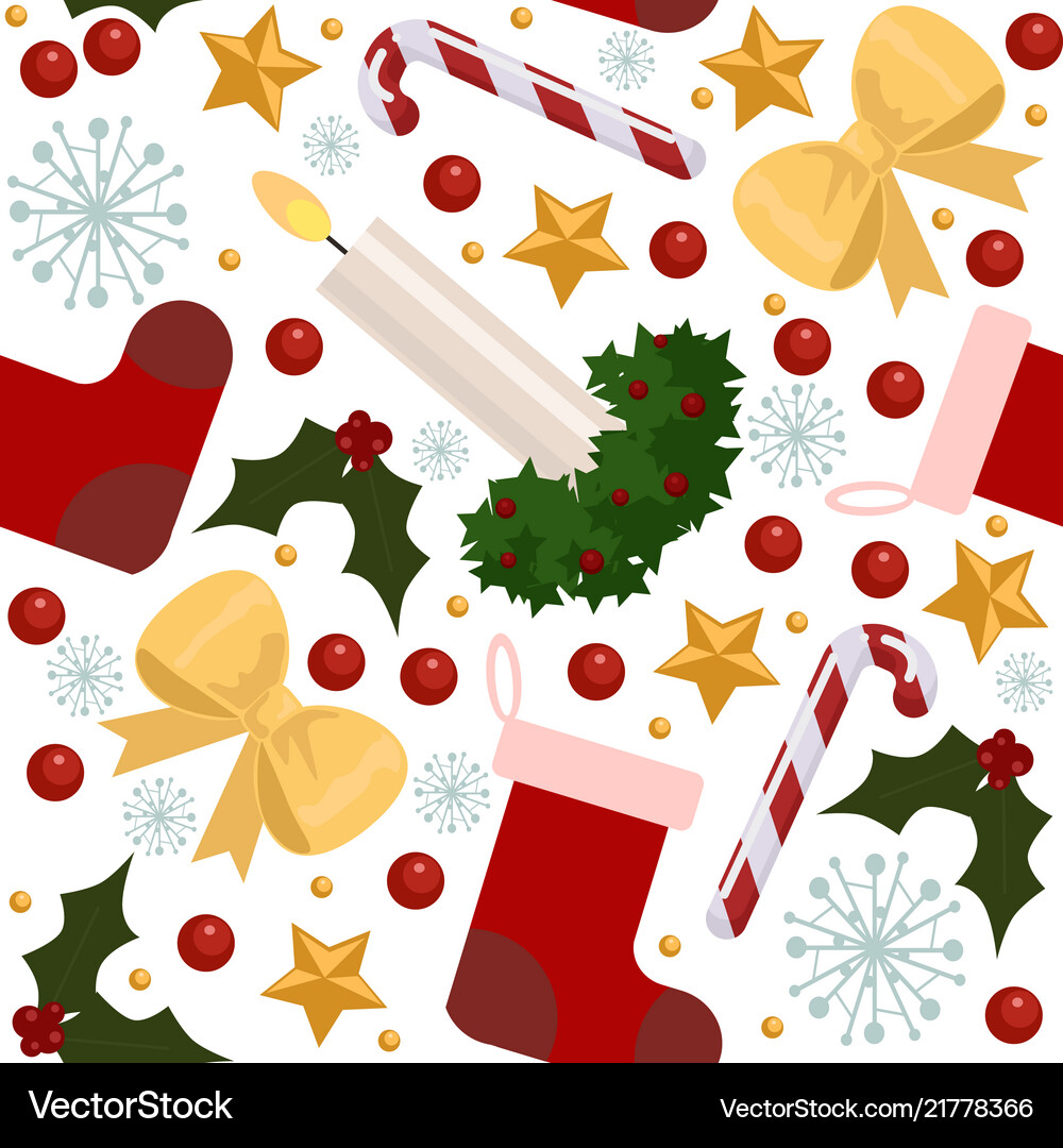 Christmas seamless pattern Royalty Free Vector Image
