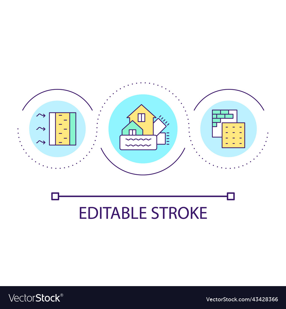Efficient building loop concept icon Royalty Free Vector
