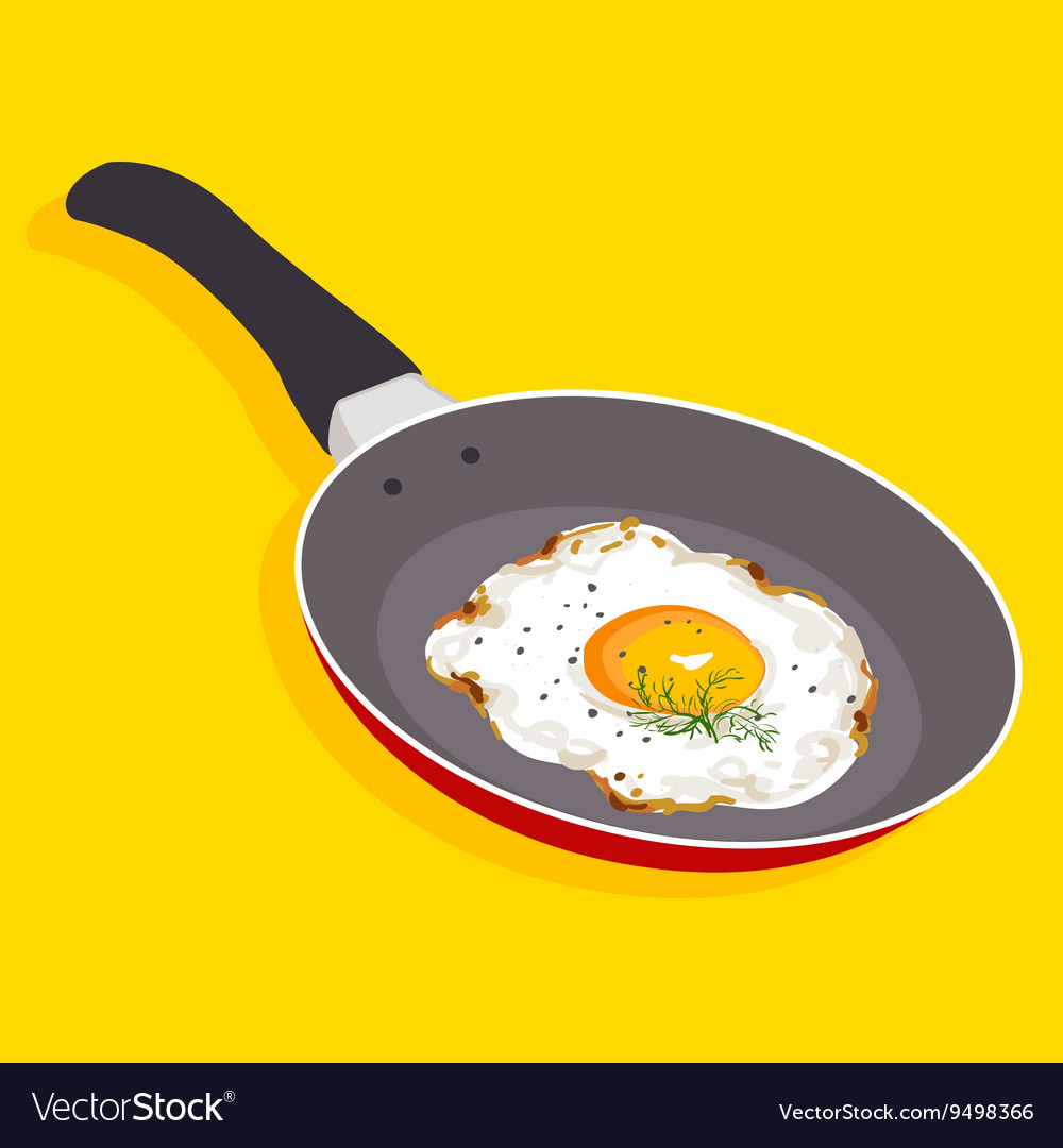 Fried egg Royalty Free Vector Image - VectorStock