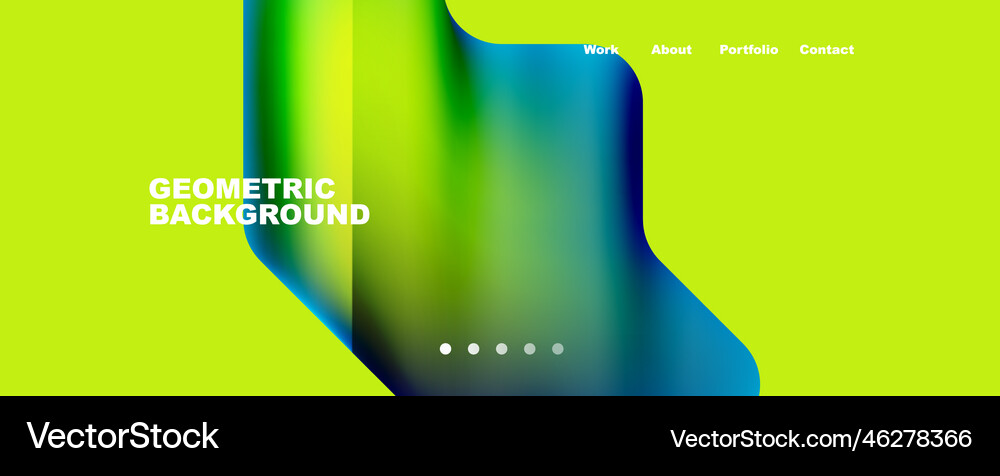 Geometric fluid shapes with liquid colors abstract