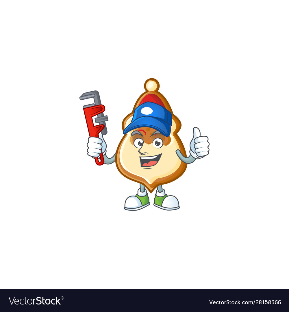 Plumber christmas hat cookies on cartoon character