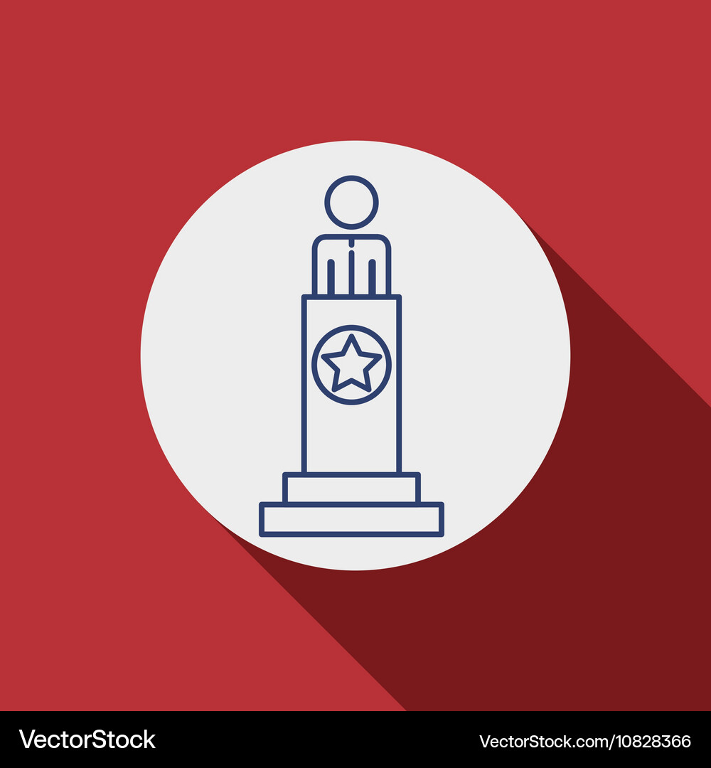 President inside circle design Royalty Free Vector Image
