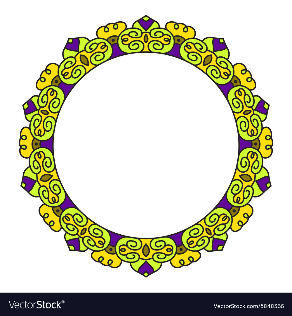 Round abstract colored border Royalty Free Vector Image