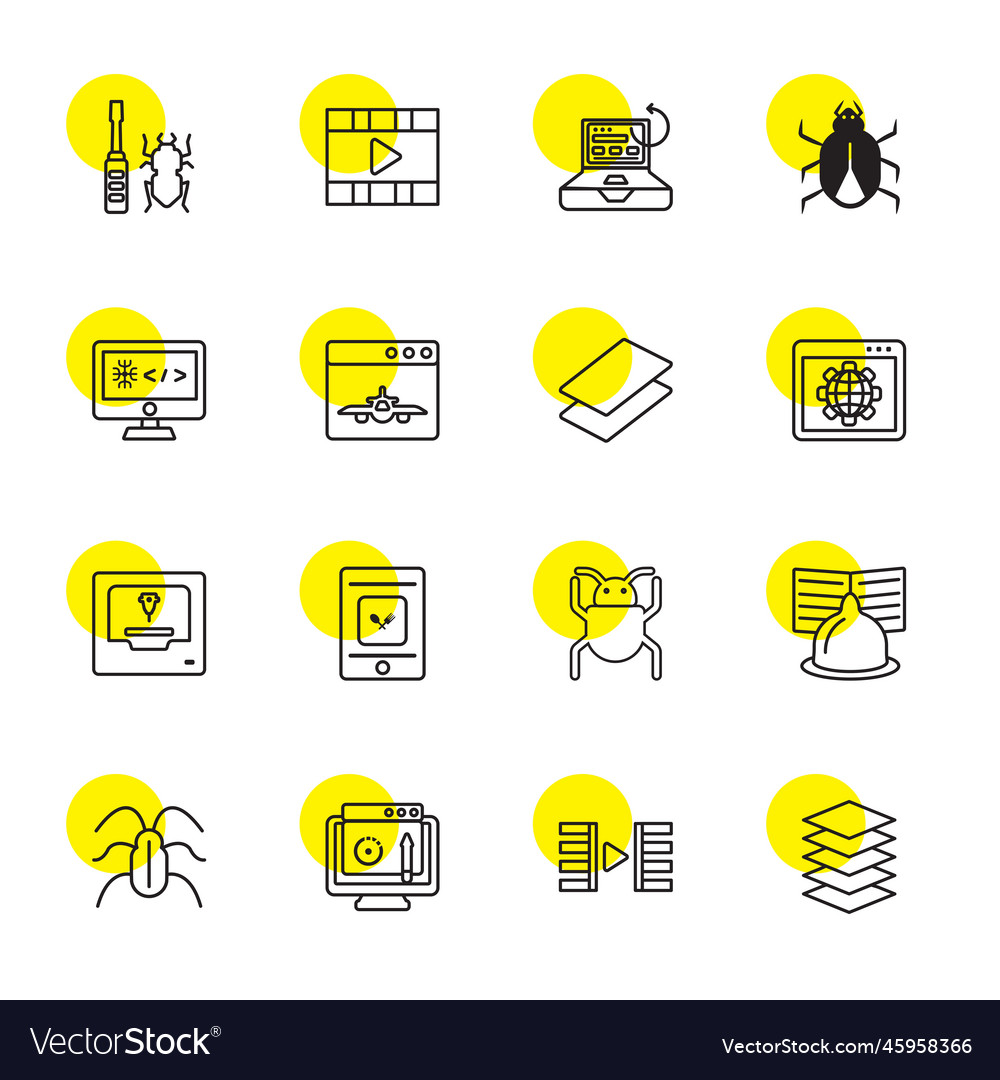 Software icons Royalty Free Vector Image - VectorStock
