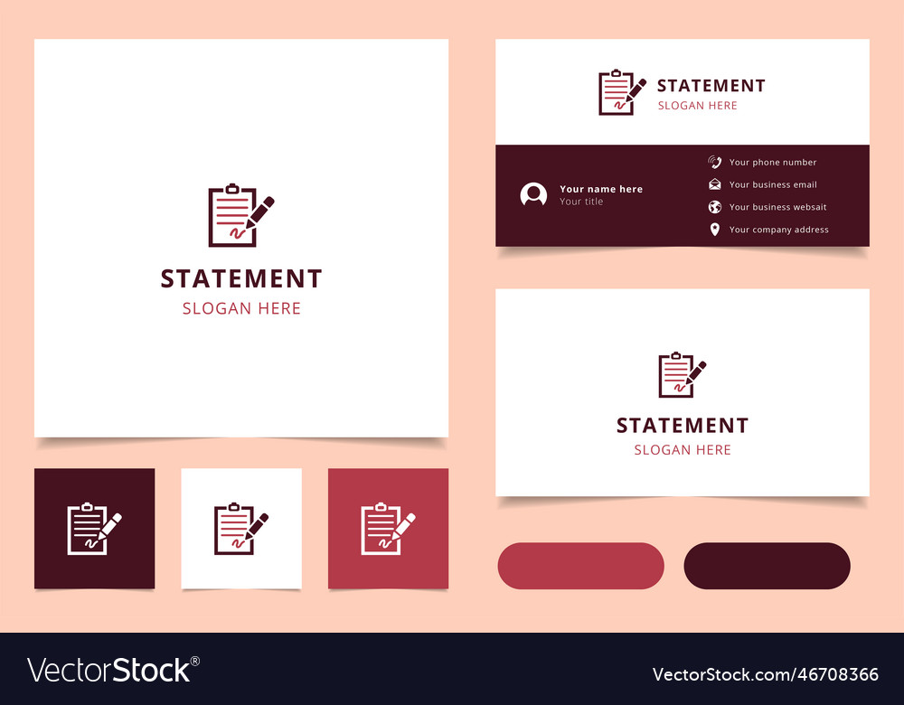 Statement logo design with editable slogan Vector Image