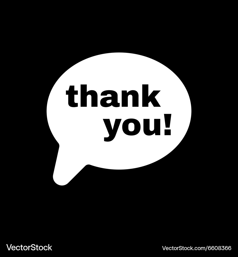 Thank you icon thanks symbol flat Royalty Free Vector Image