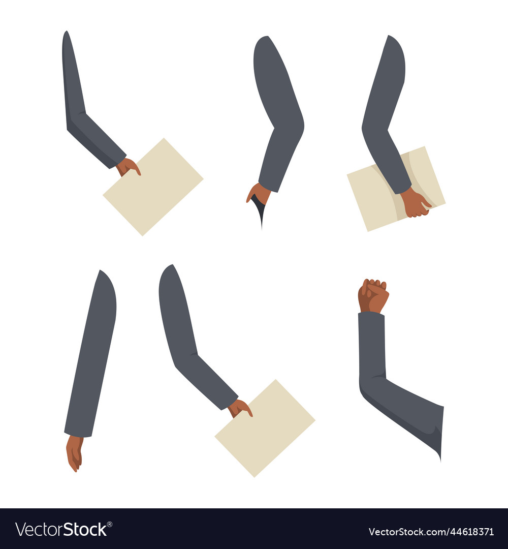 African american man character constructor hands Vector Image African american man character constructor hands Vector Image