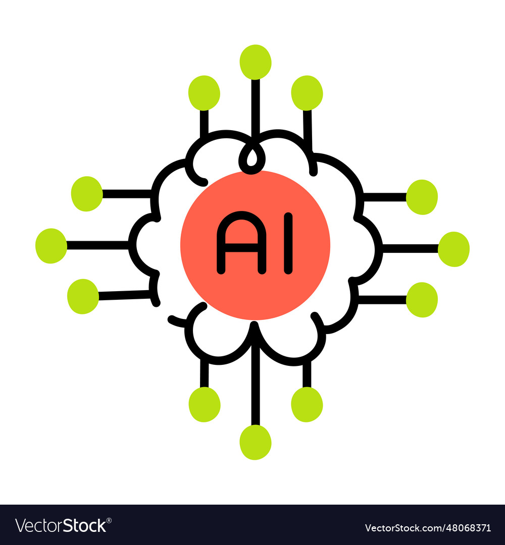 Ai brain Royalty Free Vector Image - VectorStock Ai brain Royalty Free Vector Image - VectorStock