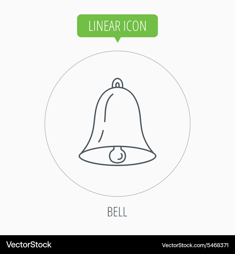 Bell icon sound handbell sign Royalty Free Vector Image
