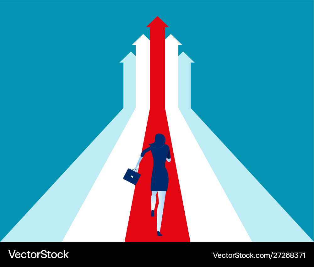 Business running way forward to success Royalty Free Vector