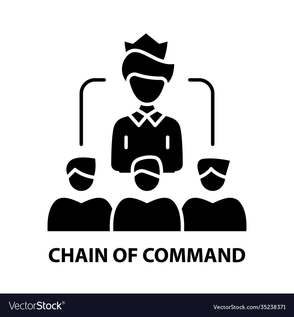 Chain command icon black sign Royalty Free Vector Image