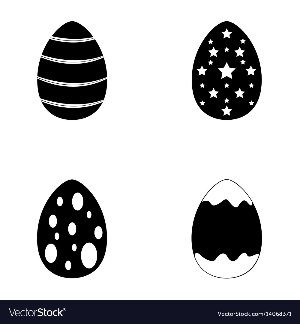 Easter eggs icons set Royalty Free Vector Image