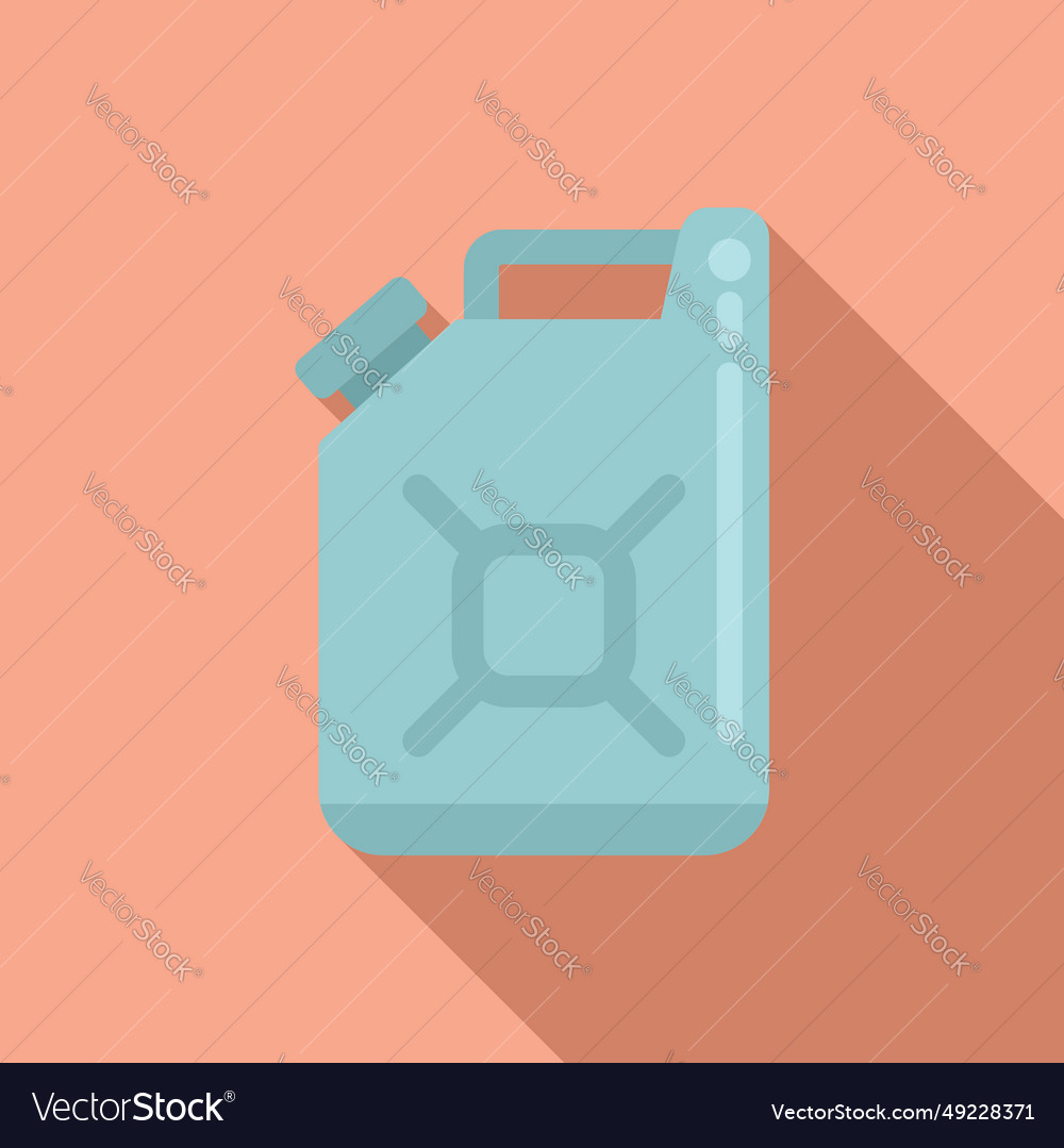 Metal kerosene canister icon flat camp Royalty Free Vector Metal kerosene canister icon flat camp Royalty Free Vector