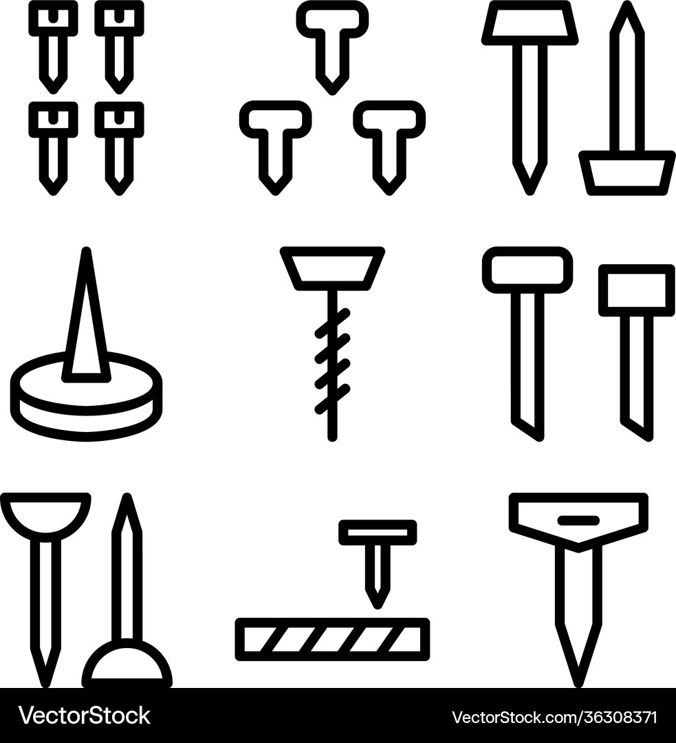 Nails icon or logo isolated sign symbol Royalty Free Vector